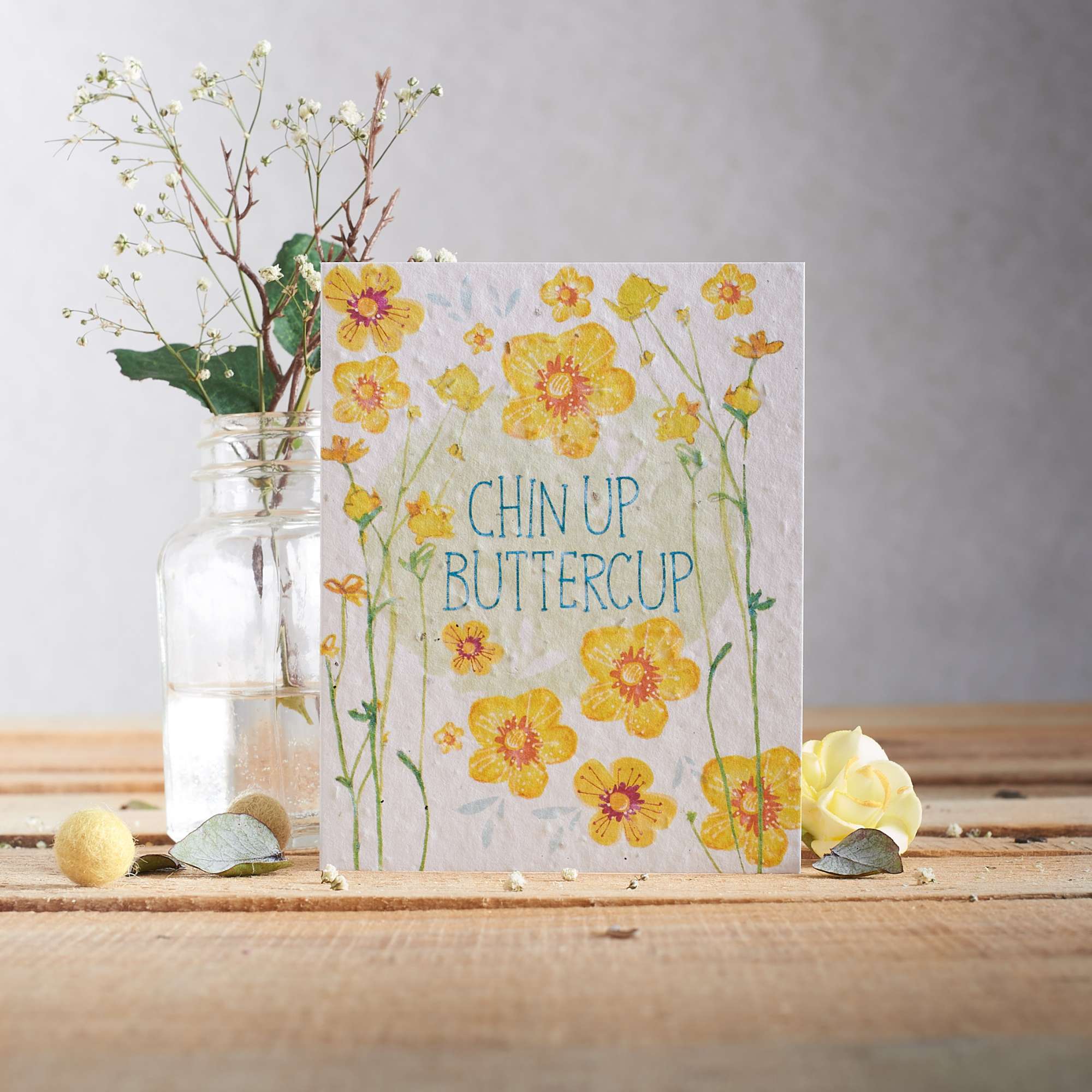 Chin up buttercup - Eco friendly greetings cards | Hannah Marchant