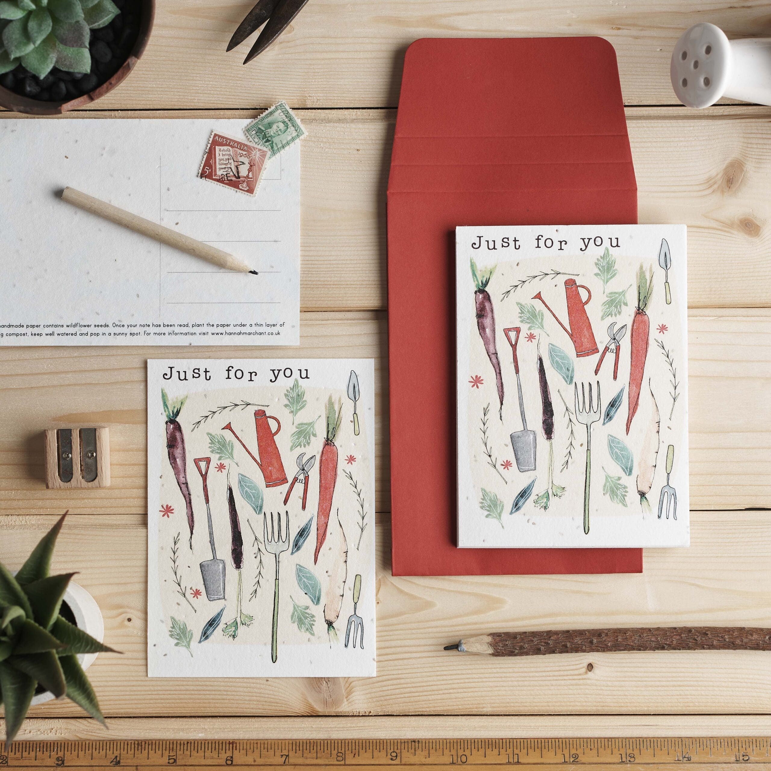 Pack of 10 Just for you plantable postcards - Eco friendly greetings ...